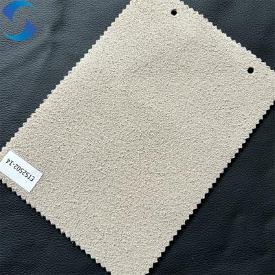 Cina Colore marrone Eco-friendly Imitazione di cuoio Flocked Backing Technic tessuto di cuoio sintetico per l'automobile in vendita