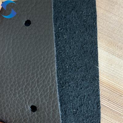 Cina Tessuto di pelle in PVC morbido o duro per la mano per divano con spazzola nera con patto di lichee in rilievo in vendita