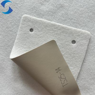 Cina 100% polyester fleece supporto pelle finta Pvc 140/160 larghezza modello di colore personalizzabile 1,3 mm spessore sostenibile in vendita