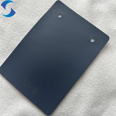 Cina Tessuto di pelle finta in PVC blu scuro personalizzato con 100% di poliestere francese, tecnici di supporto Terry e sensazione personalizzata della mano. in vendita