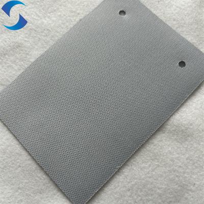 Cina Tessuto di pelle finta in PVC blu scuro personalizzato con 100% di poliestere francese, tecnici di supporto Terry e sensazione personalizzata della mano. in vendita