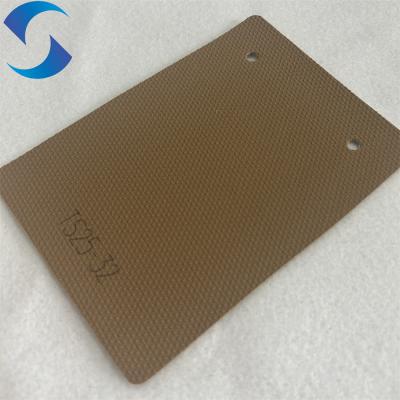 China Durable PVC Leather fine dot texture pattern with brushed backing for leather mat for sale