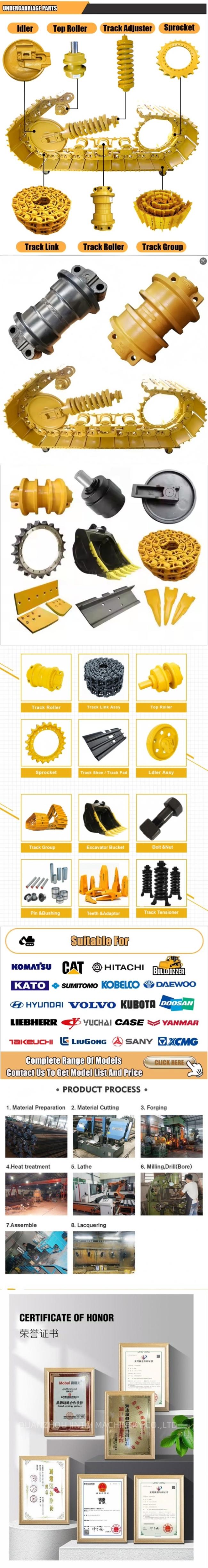 EX100 Track Roller in operation on excavator