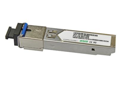 China 1.25G Bidirectional Fiber Optical Transceiver 1550/1310nm SC DDM 3KM Distance for sale