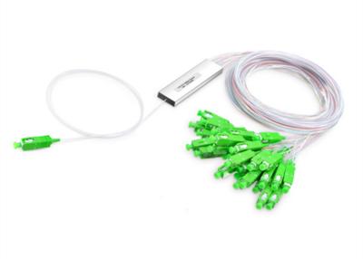 China 1x32 Mini PLC Fiber Optic Splitter 1260~1650nm Wavelength With SC APC Connector for sale