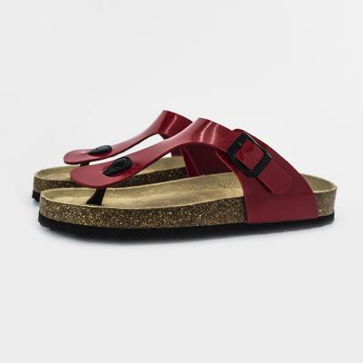中国 赤いTの革紐が付いているISO14001耐久力のあるエヴァBirkenstock女性障害物 販売のため