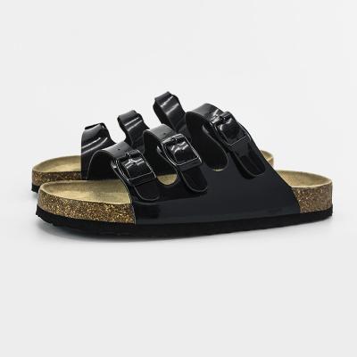 China Sandália resistente da corrediça de três correias do deslizamento, 35EU Cork Slide Sandals à venda
