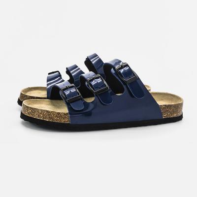 China Sandália resistente da corrediça de três correias do deslizamento, 35EU Cork Slide Sandals à venda