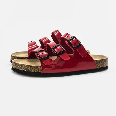 China Sandália resistente da corrediça de três correias do deslizamento, 35EU Cork Slide Sandals à venda