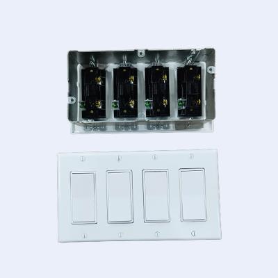 China Prefabrication 4 Gang Wall Socket Switch With Socket Plug Electrical Wire for sale