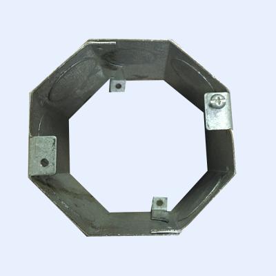 China Octagon Prefabricated Conduit Metal Box Extension Ring 1.60mm Thickness for sale