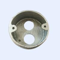 China 32mm Malleable Iron Circular Box Hot Dip Galvanized BS4568 One Hole Threaded 25mm Deep for sale