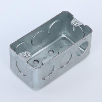 China Prefab Steel Conduit Box 1.60mm Fix With Screws 1-1/2" Depth Knockouts for sale