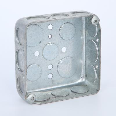 China Prefab Steel Conduit Box 1.60mm Fix With Screws 1-1/2" Depth Knockouts for sale
