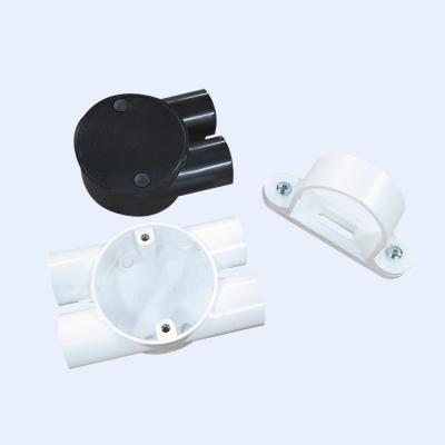 China UPVC Junction Box One Way To Four Way 20mm 50mm Black White Low Smoke Material for sale