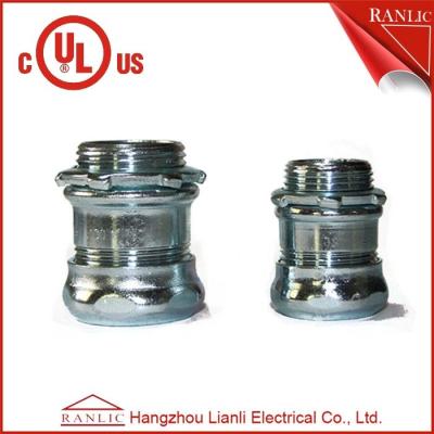 중국 강철 전기적 EMT 압축 커넥터 전기도금한 것 소녀 1/2 3/4 1 " 판매용