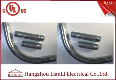 China 3 inch / 4 inch Steel Rigid Metal Conduit Elbow Nipple Electro Galvanized for sale