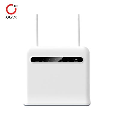 China OLAX CAT6 wifi 6 wireless bypass 300mbps 4000mAh battery 4G CPE modem sim card 4G LTE WiFi router for sale