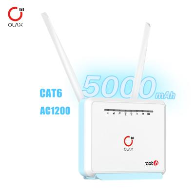 Olax Dual Band 2.4G And 5GHz 4G Cat6 CPE Router MC80 With 5000Mah Battery For 8 To 10 Hours Use Time