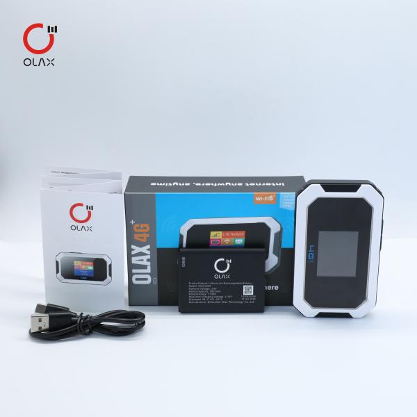 Olax 4G WIFI6 LTE Mobile Mini Wifi с ЖК-экраном и портами антенны Сканирование QR-кода для подключения к Wifi