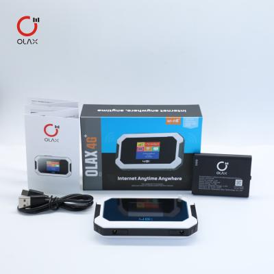 China Olax 4G WIFI6 LTE Mobile Mini Wifi With LCD Screen And Antenna Ports QR Code Scan To Connect Wifi for sale