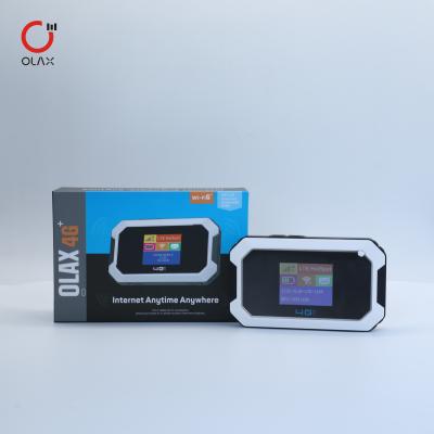 China Olax 4G WIFI6 LTE Mobile Mini Wifi With LCD Screen And Antenna Ports QR Code Scan To Connect Wifi for sale