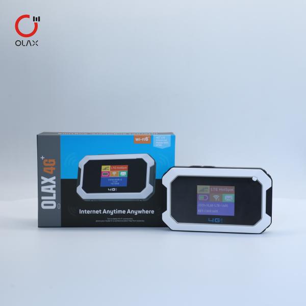 Olax 4G WIFI6 LTE Mobile Mini Wifi с ЖК-экраном и портами антенны Сканирование QR-кода для подключения к Wifi