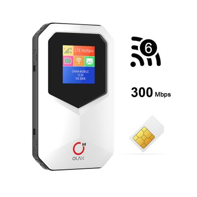 China OLAX MT85 4g Wifi 6 Draagbare Router 3000mAh Batterij met Simkaart Sleuf 4g Draadloze Pocket Wifi 6 Router Te koop
