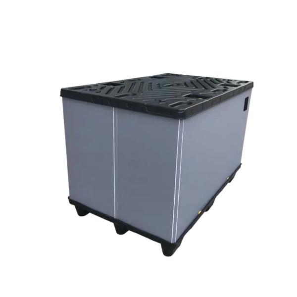 Quality Collapsed Sleeve Packaging Plastic Gaylord Pallet Shipping Container for Auto for sale