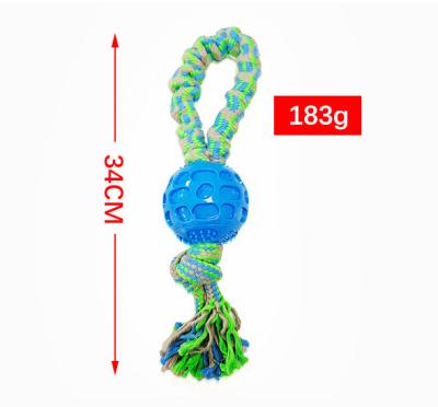 Cina Corda non tossica Toy For Aggressive Chewers del cane di verde della palla del cane 34cm in vendita
