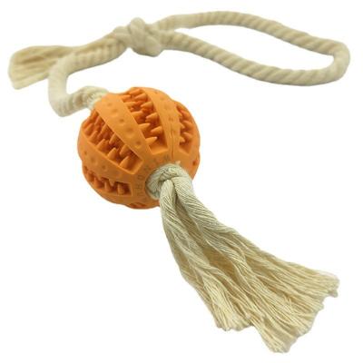 Cina Palla mordente di Toy Rubber Biting Pet Molar del nodo della corda del cotone di masticazione del cane in vendita