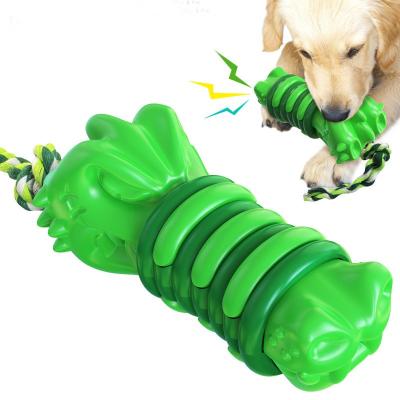 China Tooth Grinding Stick Sounding Crocodile Head Dog Toy Ball For Heavy Chewers for sale