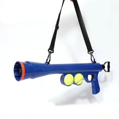 China Small Dog Tennis Ball Launcher Gun Long Range Quick Sight Puzzle Training Toy for sale