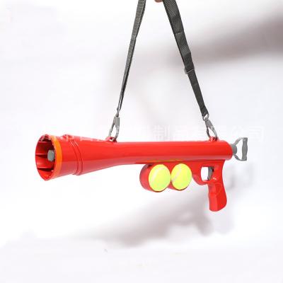 China Small Dog Tennis Ball Launcher Gun Long Range Quick Sight Puzzle Training Toy for sale