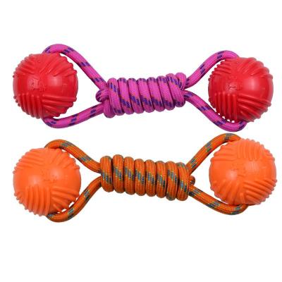 Cina Cane di nylon di formazione resistente Toy Spherical Molar Teeth Cleaning della corda del morso elastico in vendita