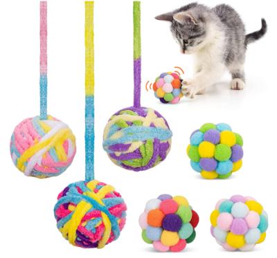China Interactive Safe Chew Toys For Cats With Bell And Cat Fuzzy Balls for sale