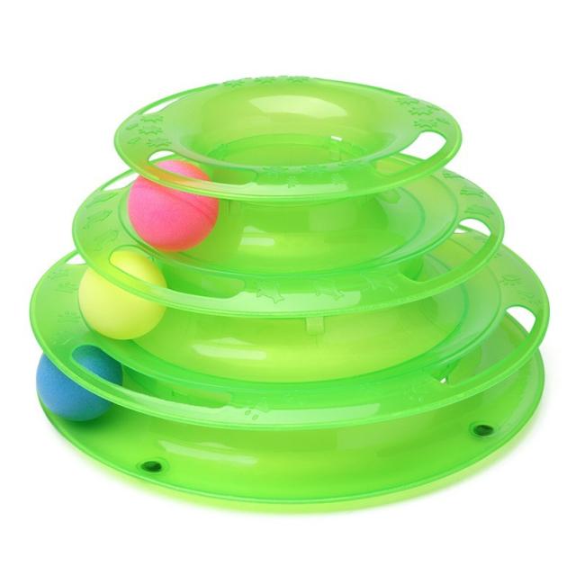 interactive cat ball toy track