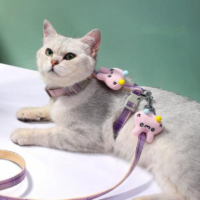 中国 柔らかいナイロン猫の馬具の鎖の脱出は子ネコの小さい動物のための調節可能検査する 販売のため