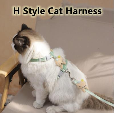 China Cats Outdoor Walking Escape Proof H Style Cat Harness for Kittens Small Animals for sale