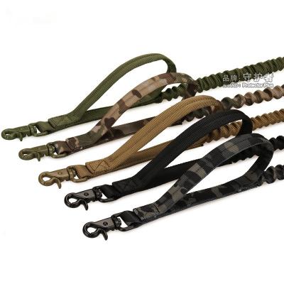 China Adjust Explosion Proof Flexible Dual Handle Dog Leash Nylon Tactical Dog Rope for sale