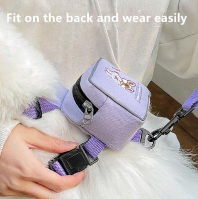 China Print Mesh Cat Harness Backpack Leash Set Detachable Puppy Harness Pet Travel Hiking for sale