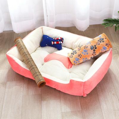 China PP Cotton Universal Cat Nest Dog Cot Golden Hair Teddy Small Medium Large for sale