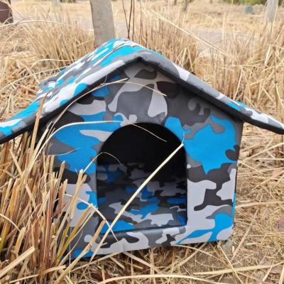China Outdoor Waterproof Oxford Cloth Non Slip Pet House Bed For Stray Cat Dog Tent for sale