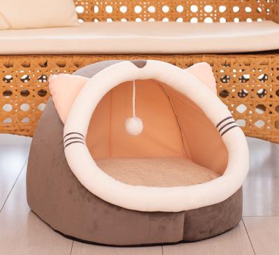 Cina Piccolo letto del cane con cotone inferiore antiscorrimento Cat Bed per i gatti dell'interno in vendita