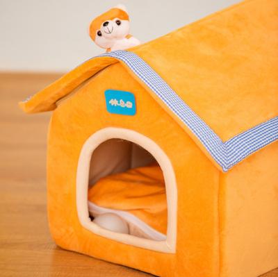Cina Letti rosa arancioni del cane & di Cat Sleeping House For Cat con il cuscino molle in vendita