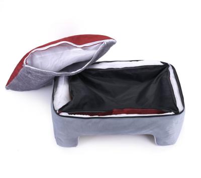 China Rectangle Washable Custom Cat Bed Sleeping Puppy Bed for sale