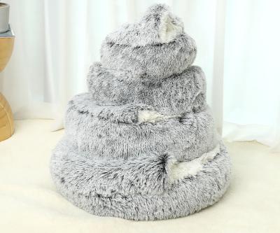 China PP Cotton Plush Covered Cat Beds For Kittens Small / Medium / Large Pet for sale
