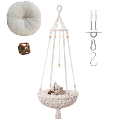 China Cat Hammock Macrame Cat Basket Bed For Cats for sale
