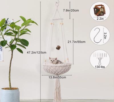 China Cat Hammock Macrame Cat Basket Bed For Cats for sale