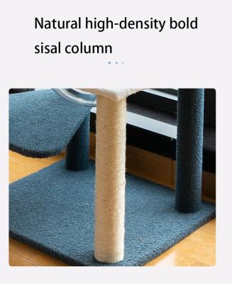 China Gatos grandes de madera de las telas DIY Cat Tree House Tower For de la felpa en venta
